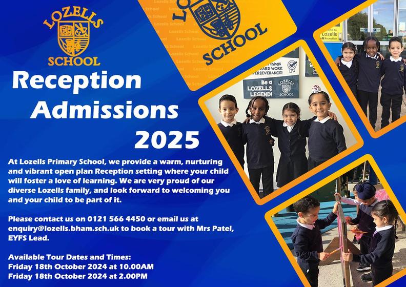 Lozells Junior and Infant School and Nursery - Lozells School Reception ...